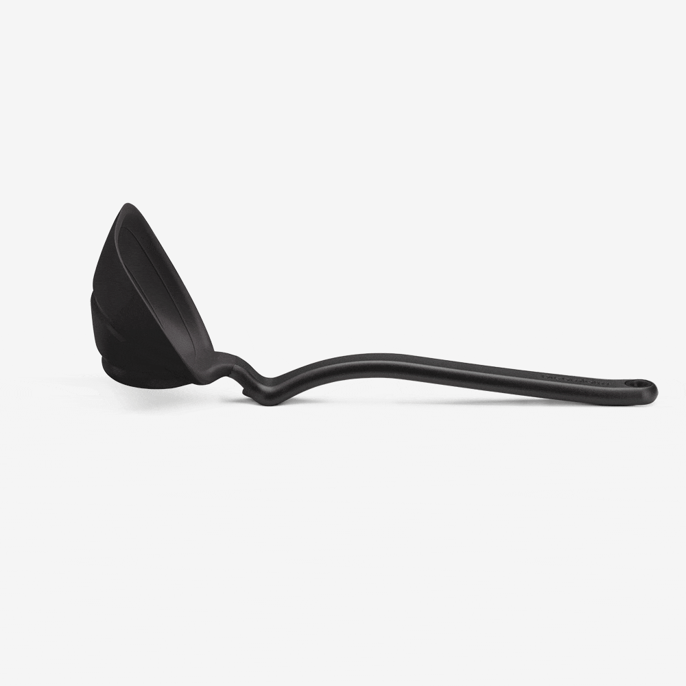 Dreamfarm Fladle Black | Flat Ladle That Sits Up | Australian Design ...